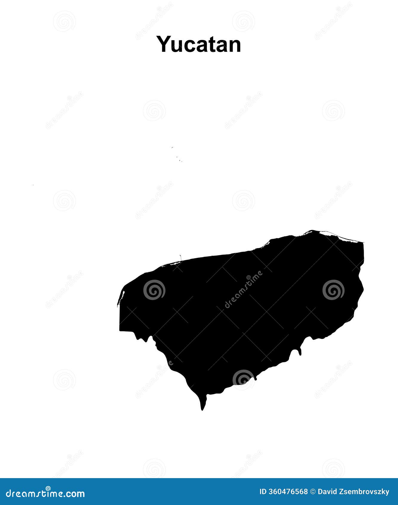Yucatan Outline Map Cartoon Vector | CartoonDealer.com #323677475