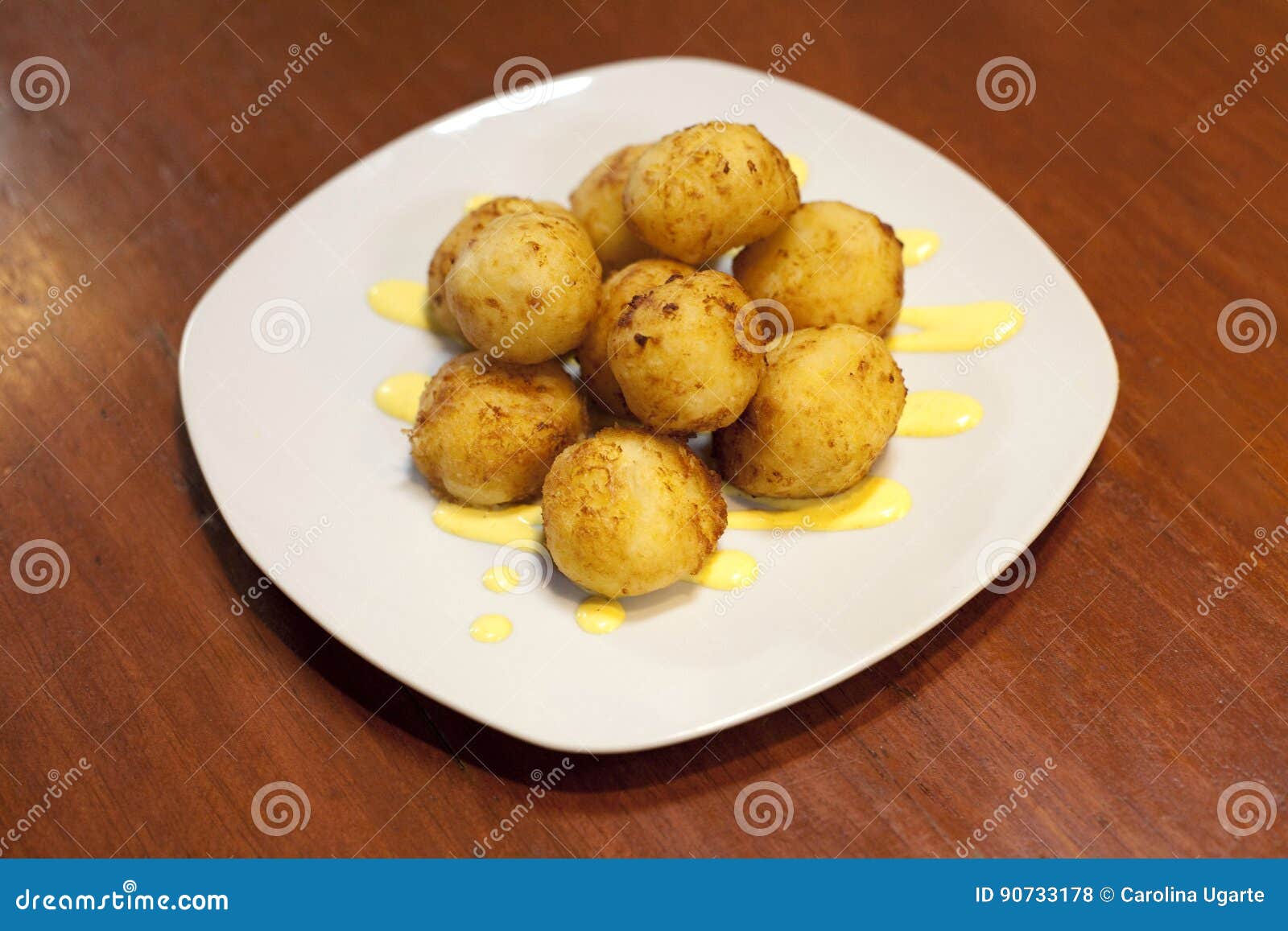 Yucca croquettes stock photo. Image of bolitas, chatarra - 90733178