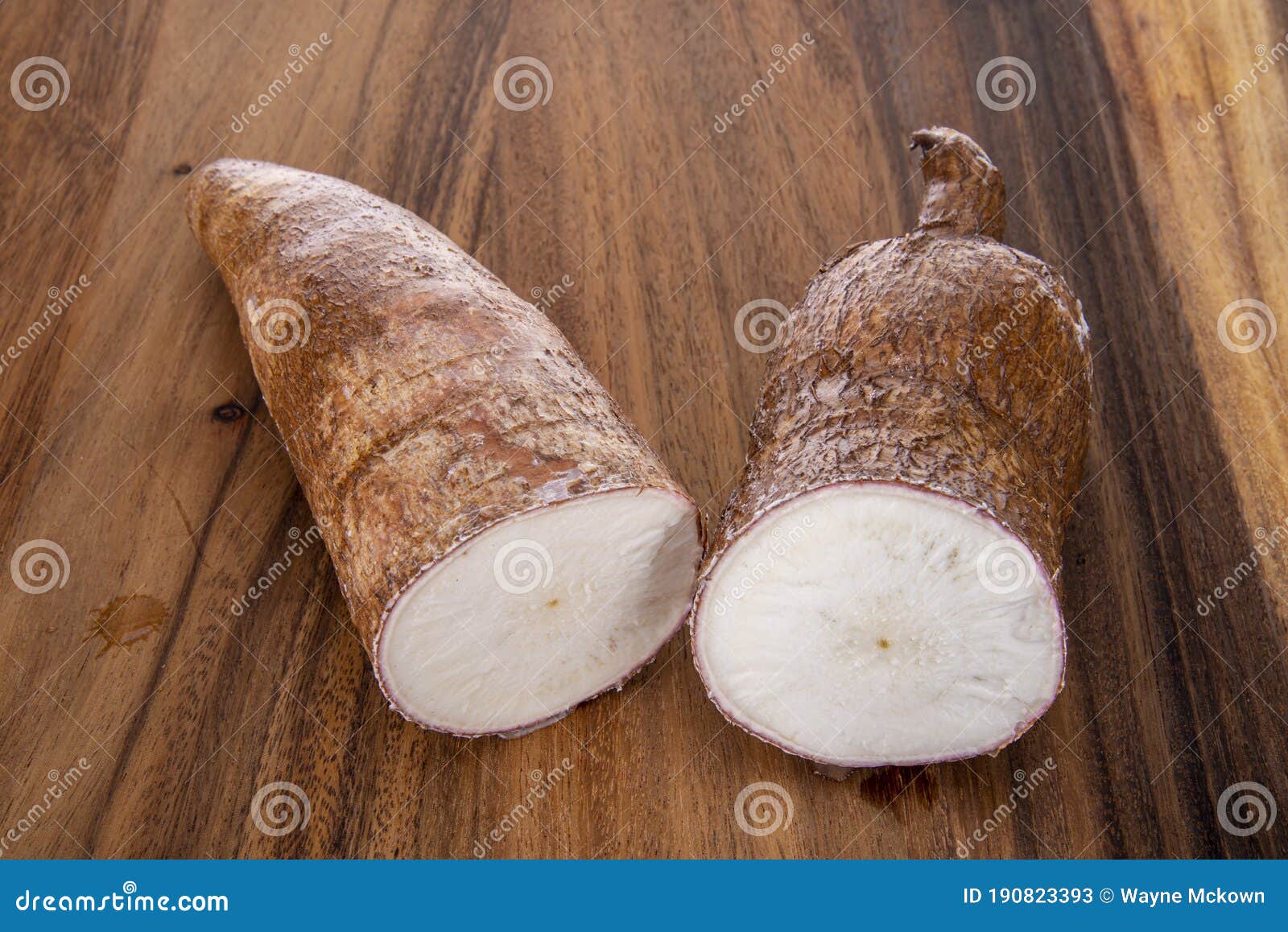 Yucca Root Cut in Half,vegetable Stock Image - Image of flour, edible ...