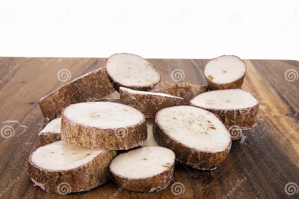 Cut Up Yucca Root,vegetable Stock Image - Image of agriculture, bulb ...