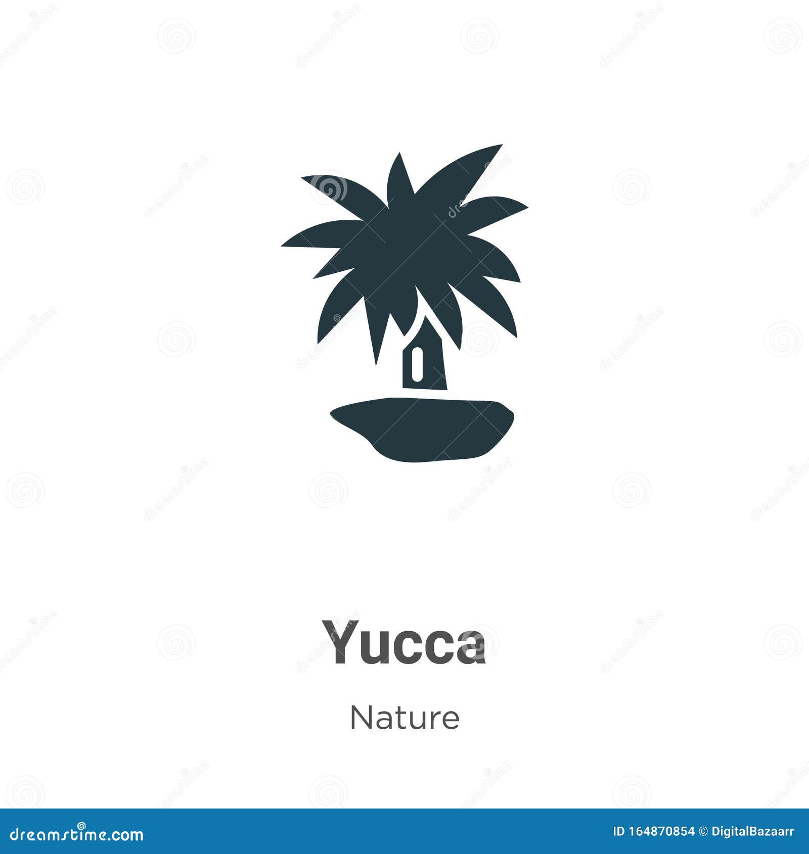 Yucca Vector Icon On White Background. Flat Vector Yucca Icon Symbol ...