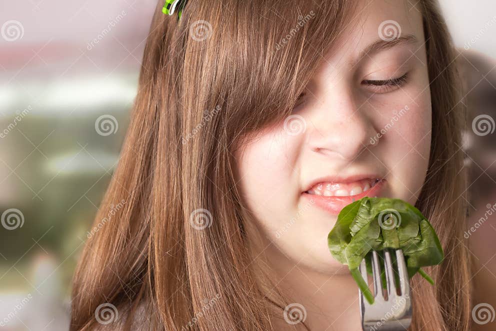 Yucky Green stock image. Image of dish, fork, fresh, spinach - 19737389