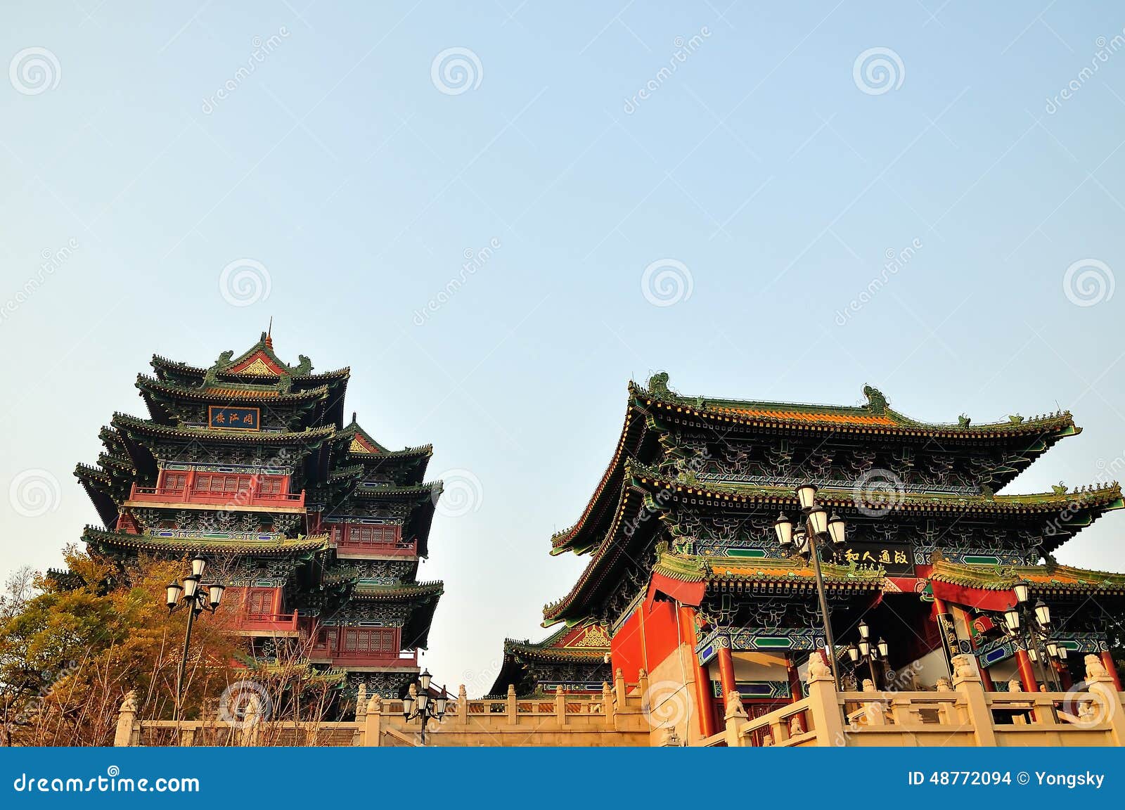Yuejiang Tower stock photo. Image of china, tower, park - 48772094