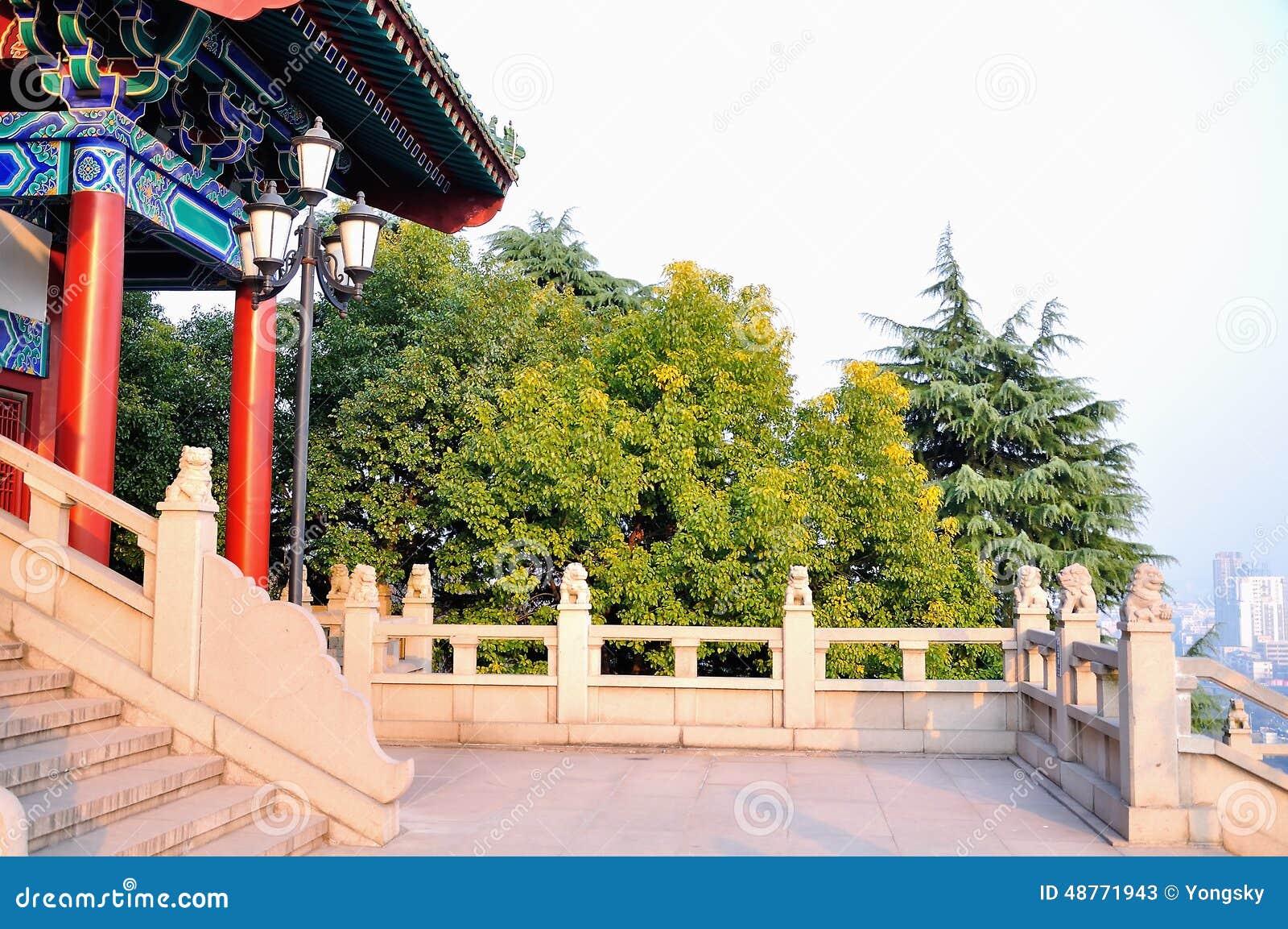 Yuejiang Tower park stock image. Image of green, yuejiang - 48771943