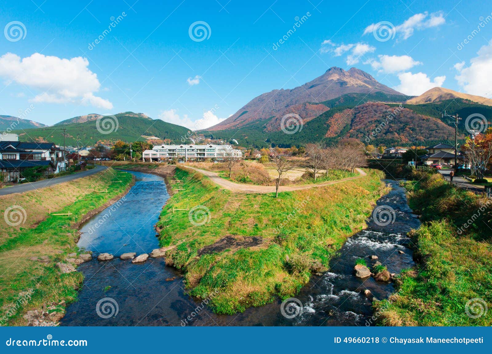 Yufuin Landscape stock photo. Image of walking, japan - 49660218