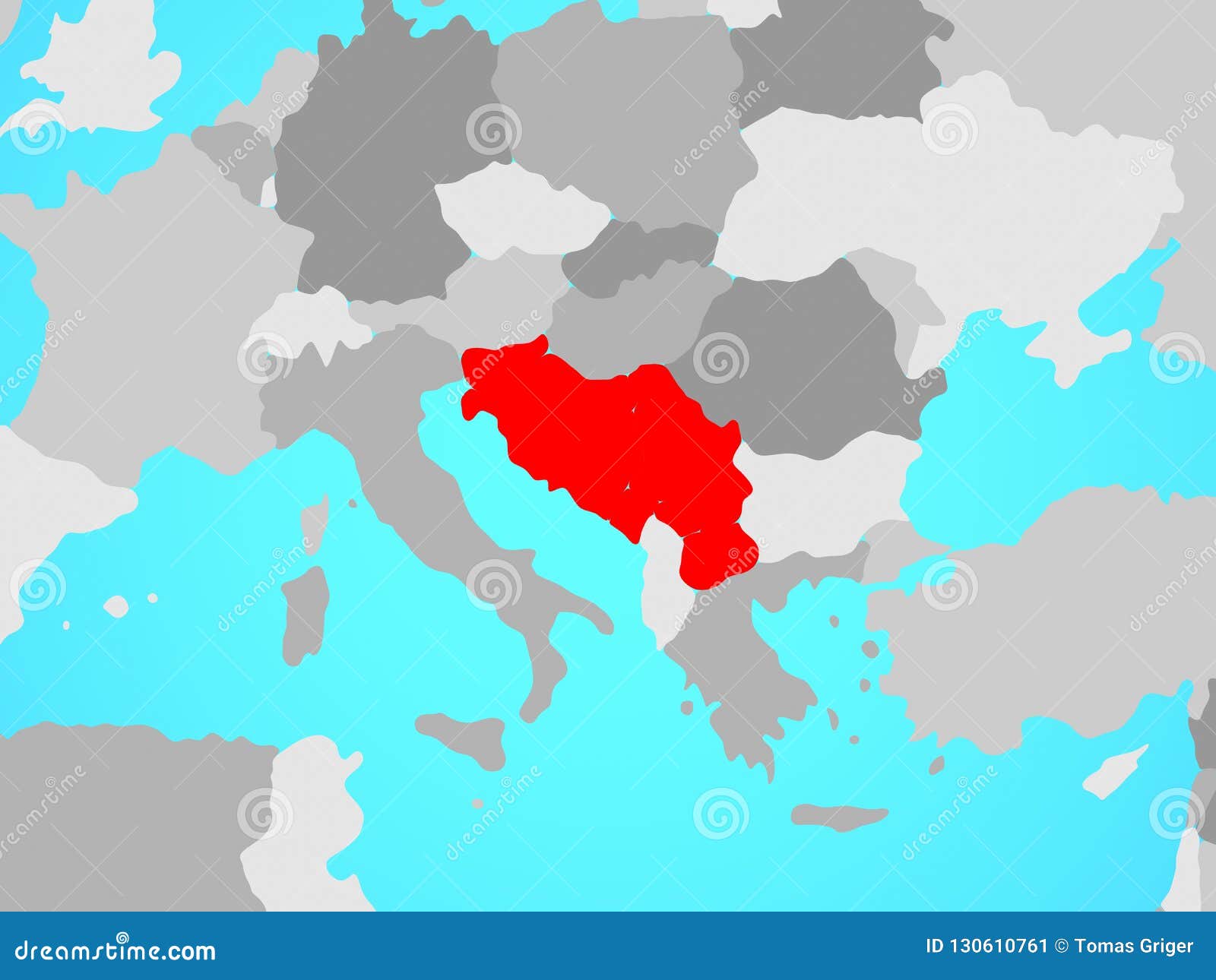 Yugoslavia en mapa stock de ilustración. Ilustración de eslovenia ...
