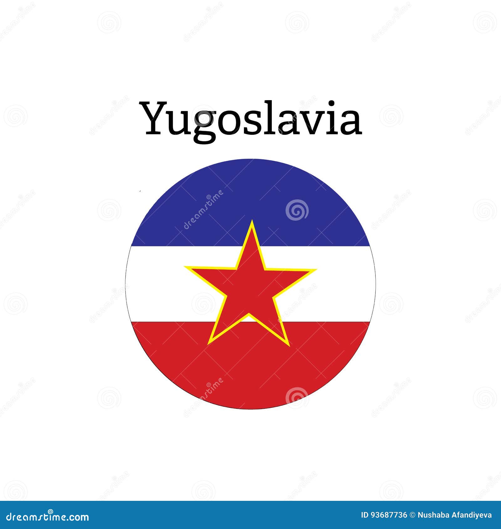Yugoslavia flag icon stock illustration. Illustration of culture - 93687736