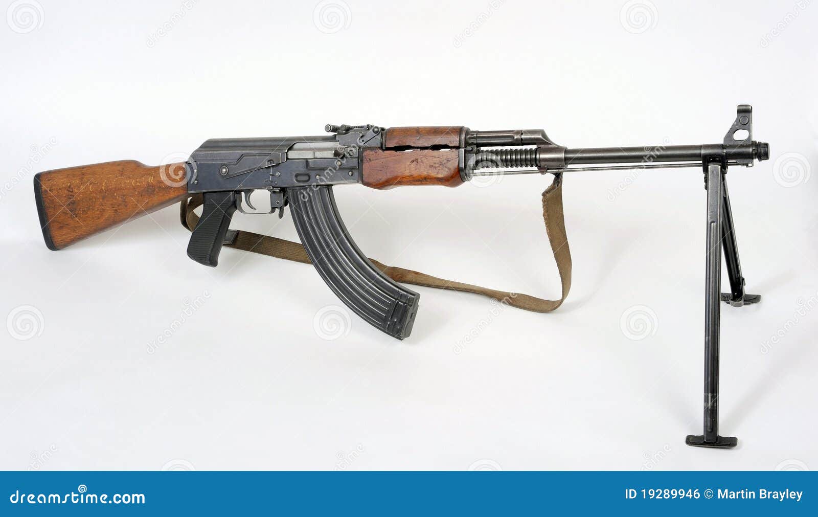 Yugoslavian M72B1 Squad Machine Gun. Stock Photo - Image of yugoslavia ...