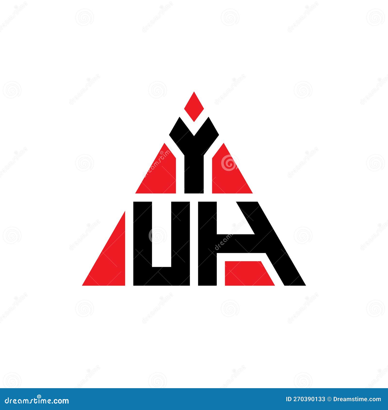 YUH Triangle Letter Logo Design with Triangle Shape. YUH Triangle Logo ...
