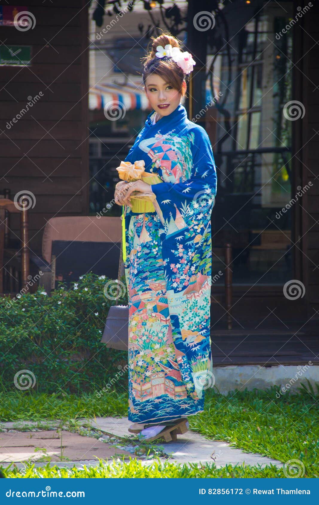 Yukata girl stock photo. Image of dress, asian, traditional - 82856172