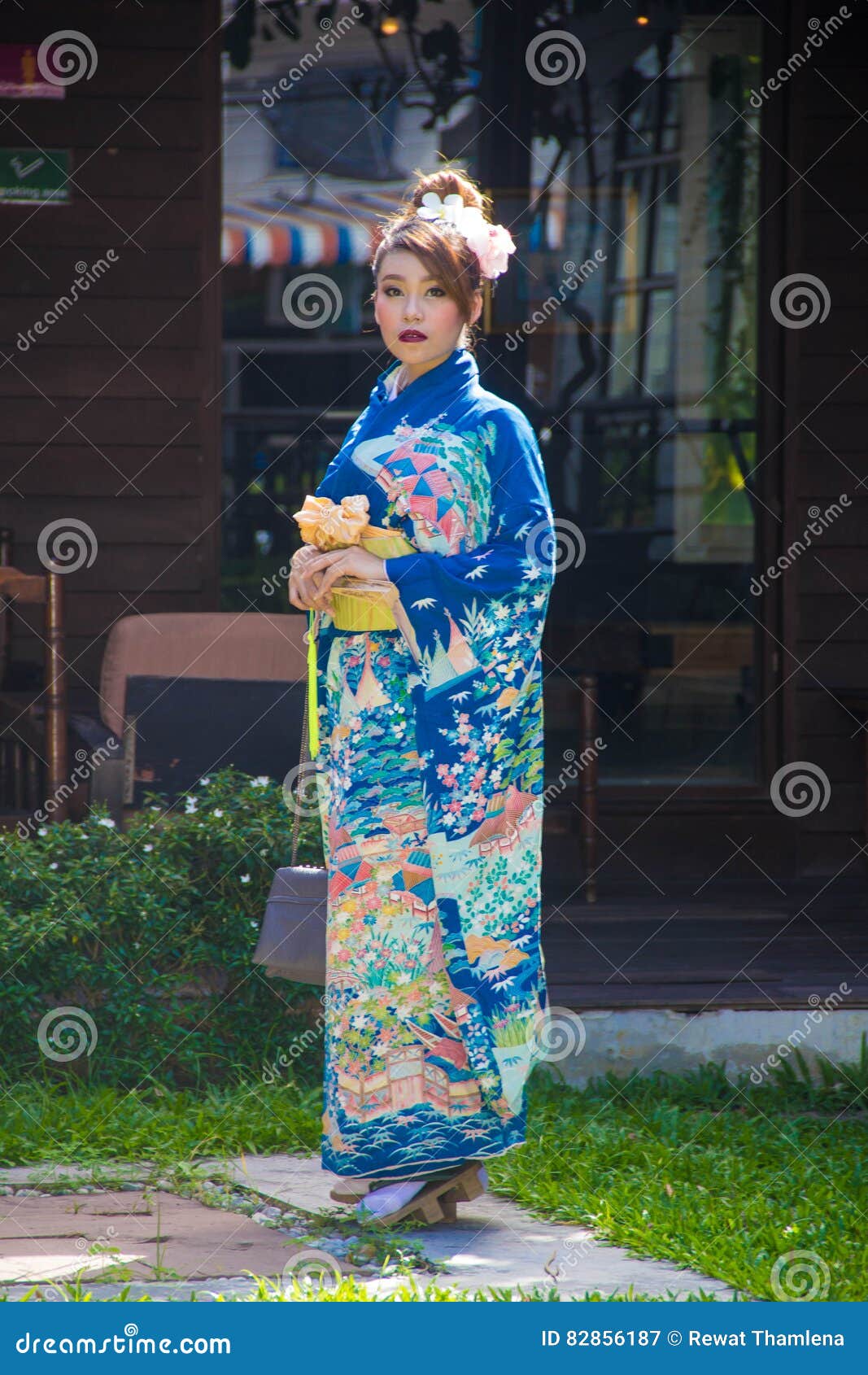 Yukata girl stock image. Image of costume, culture, background - 82856187