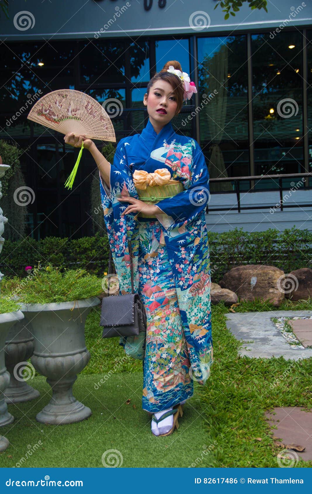 Yukata girl stock photo. Image of young, traditional - 82617486