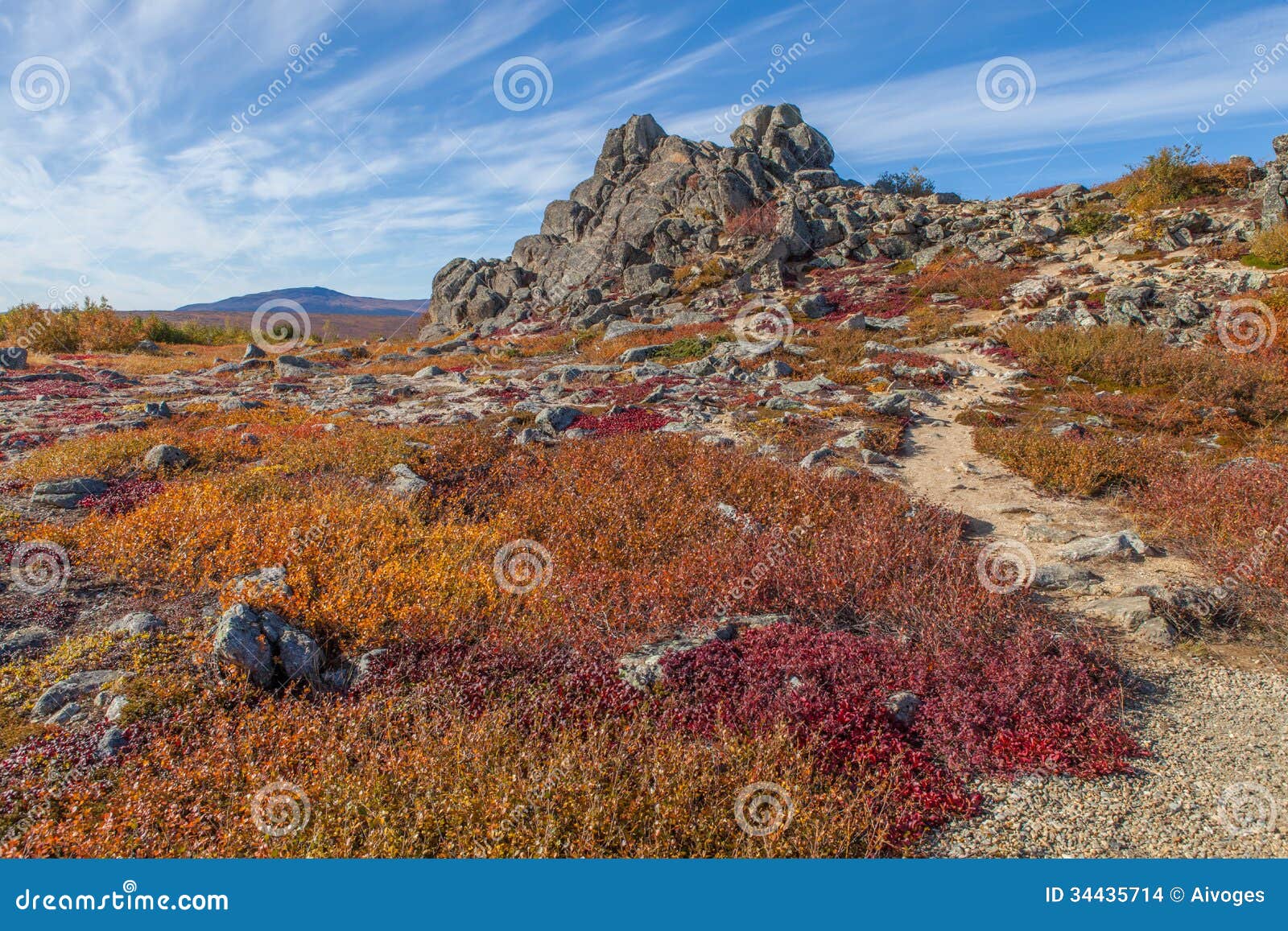 Yukon Arctic Tundra In Fall Colors Royalty-Free Stock Image ...