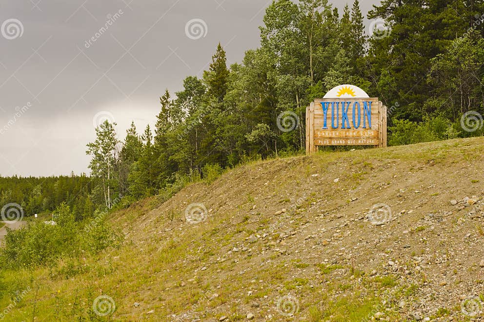 Yukon border sign stock photo. Image of sign, border - 85869086