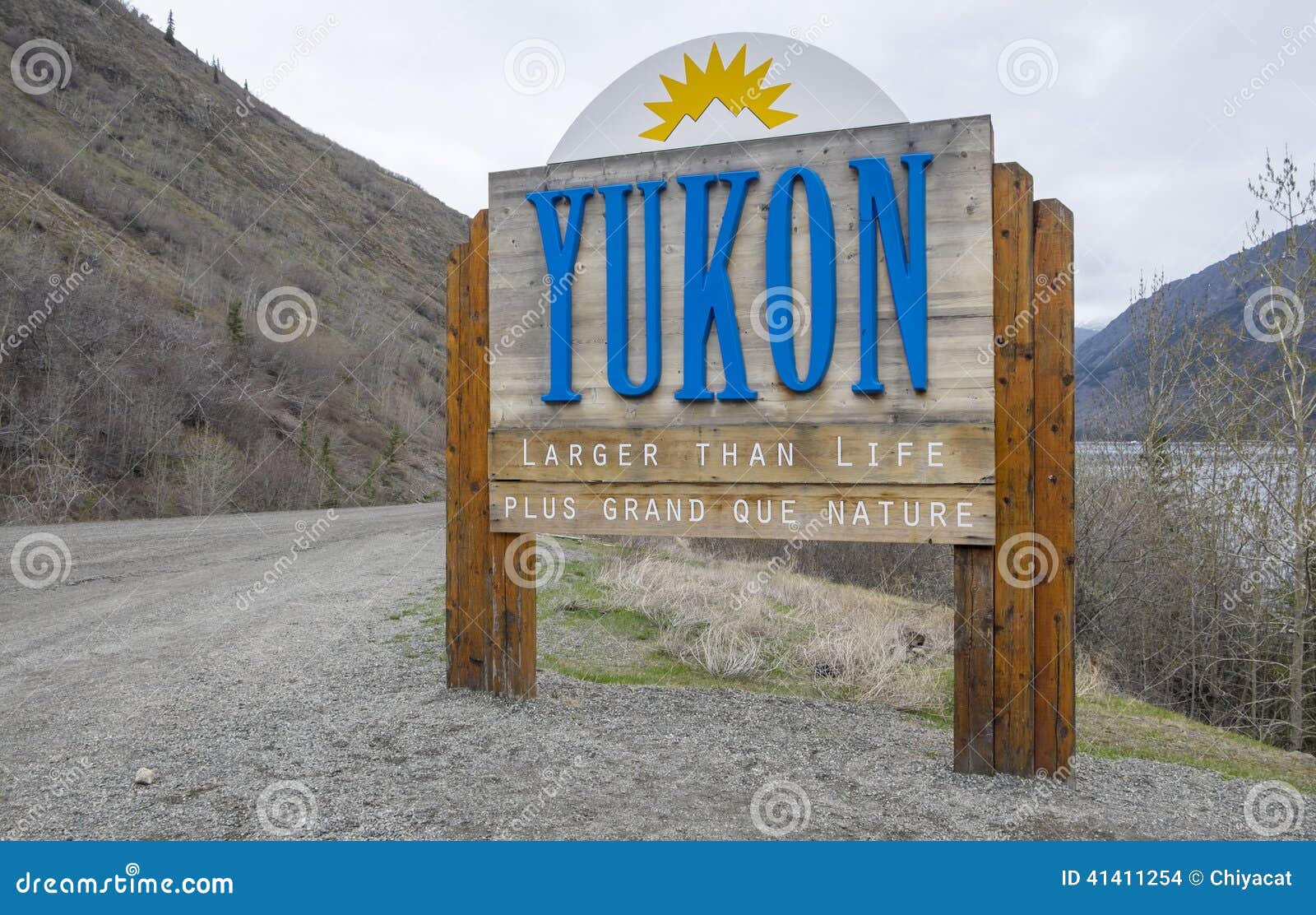 Yukon Sign #2 stock photo. Image of signage, mountains - 41411254