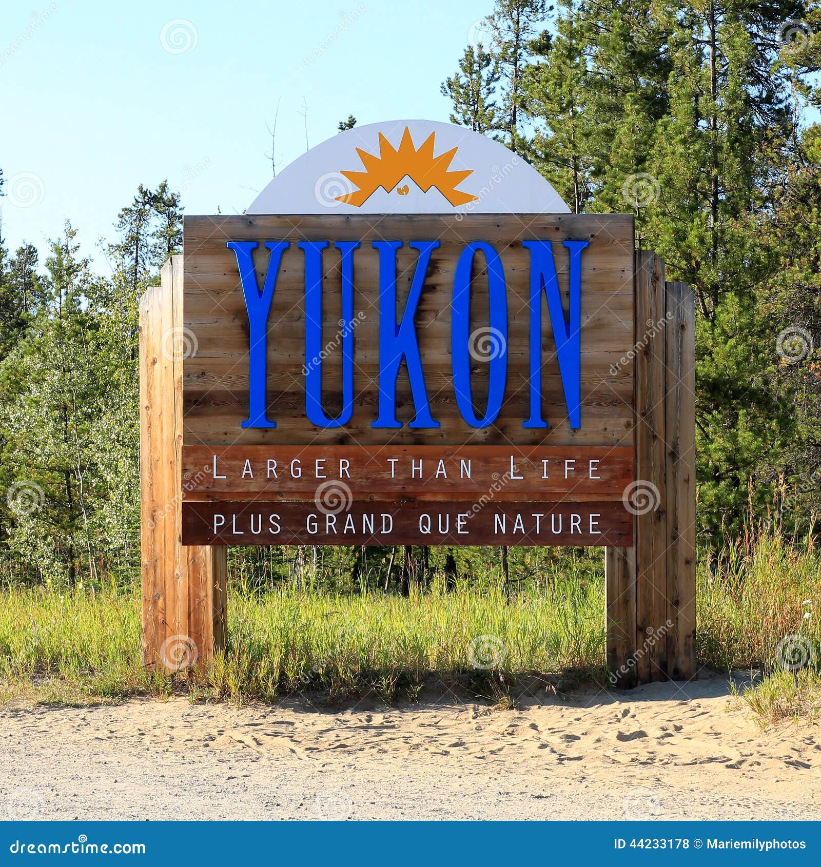 Yukon sign stock photo. Image of highway, summer, road - 44233178