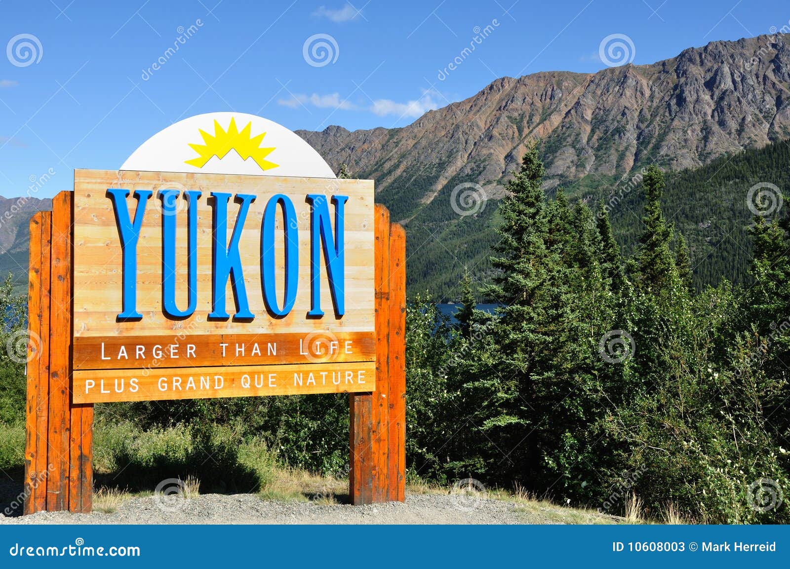 Yukon Territory, Canada Welcome Sign Stock Image - Image of scenery ...