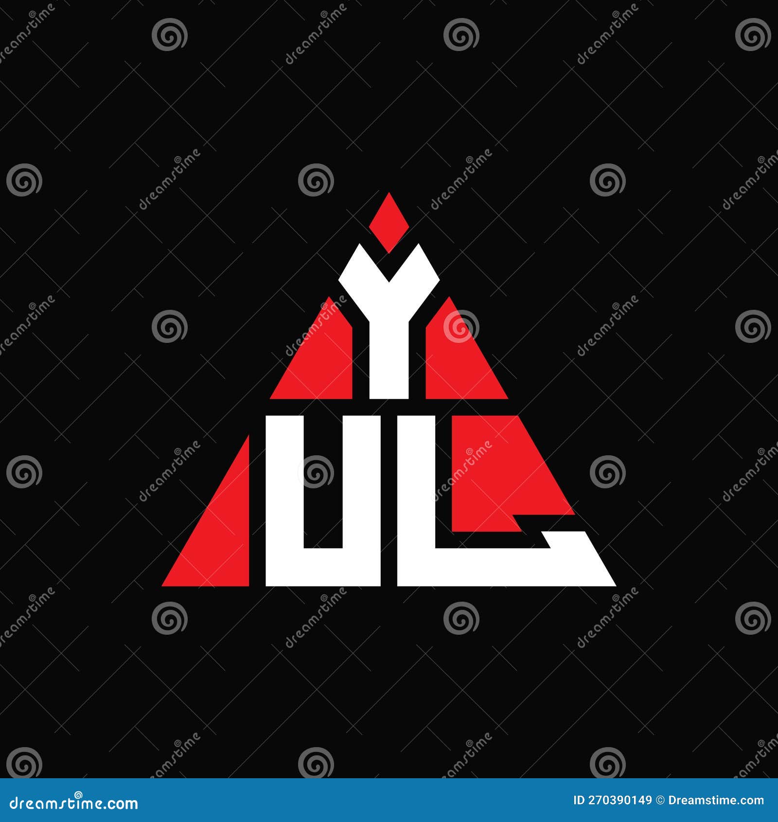 YUL Triangle Letter Logo Design with Triangle Shape. YUL Triangle Logo ...