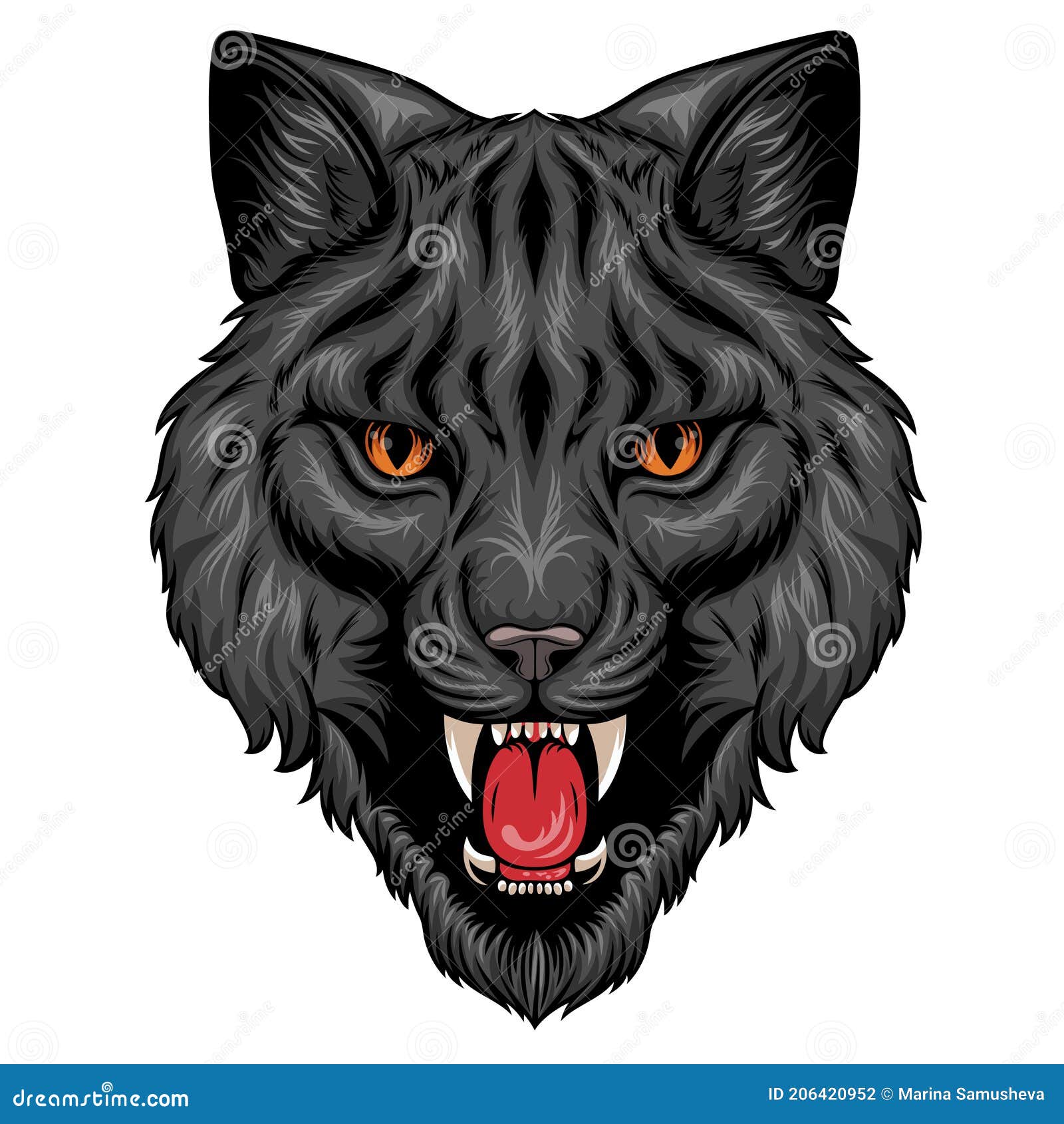 Yule Cat. the Symbol of the Feast of the Winter Solstice Stock Vector ...