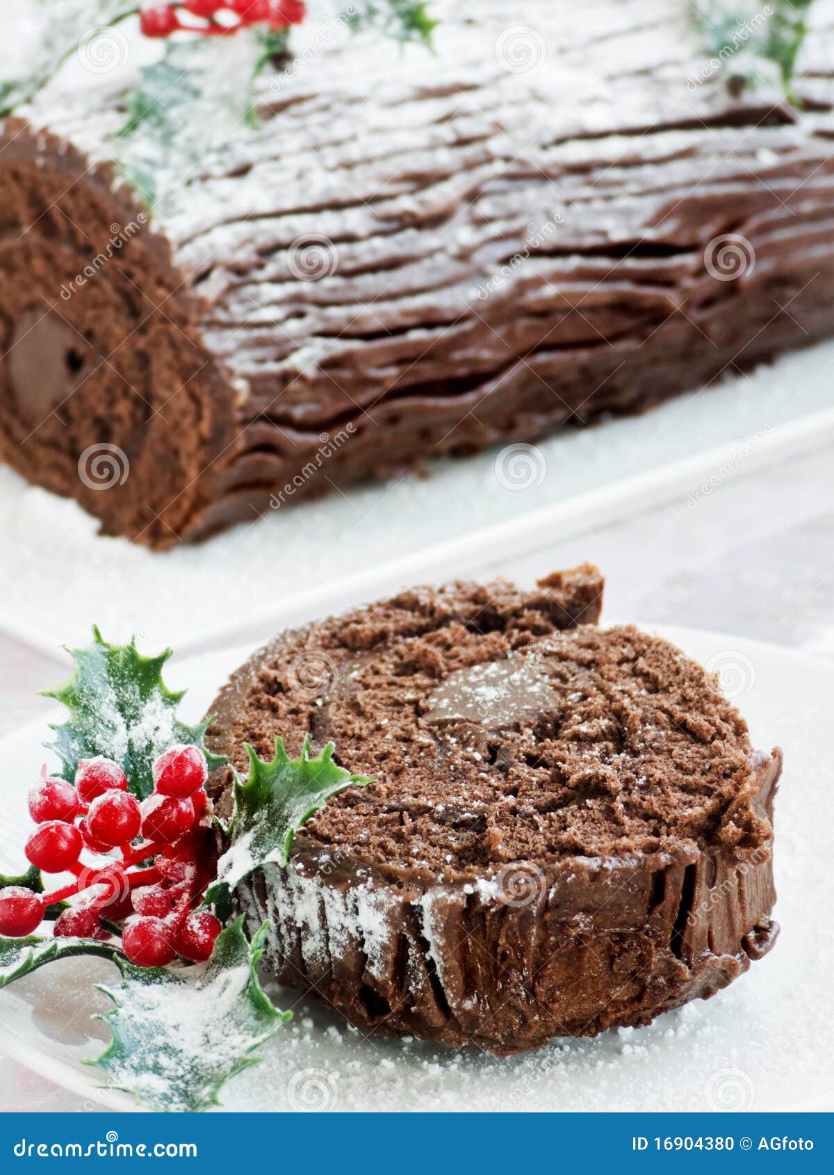 Yule log stock photo. Image of delicious, baked, bright - 16904380