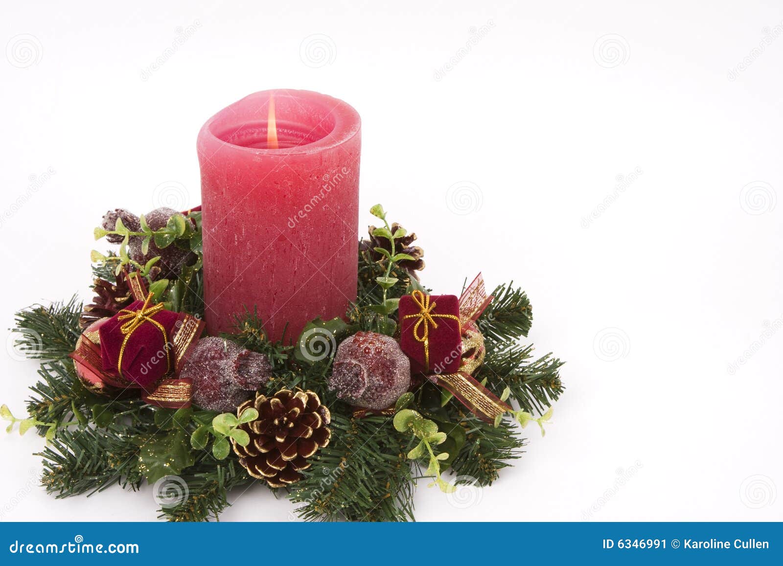 Yuletide Candle stock image. Image of burning, yuletide - 6346991
