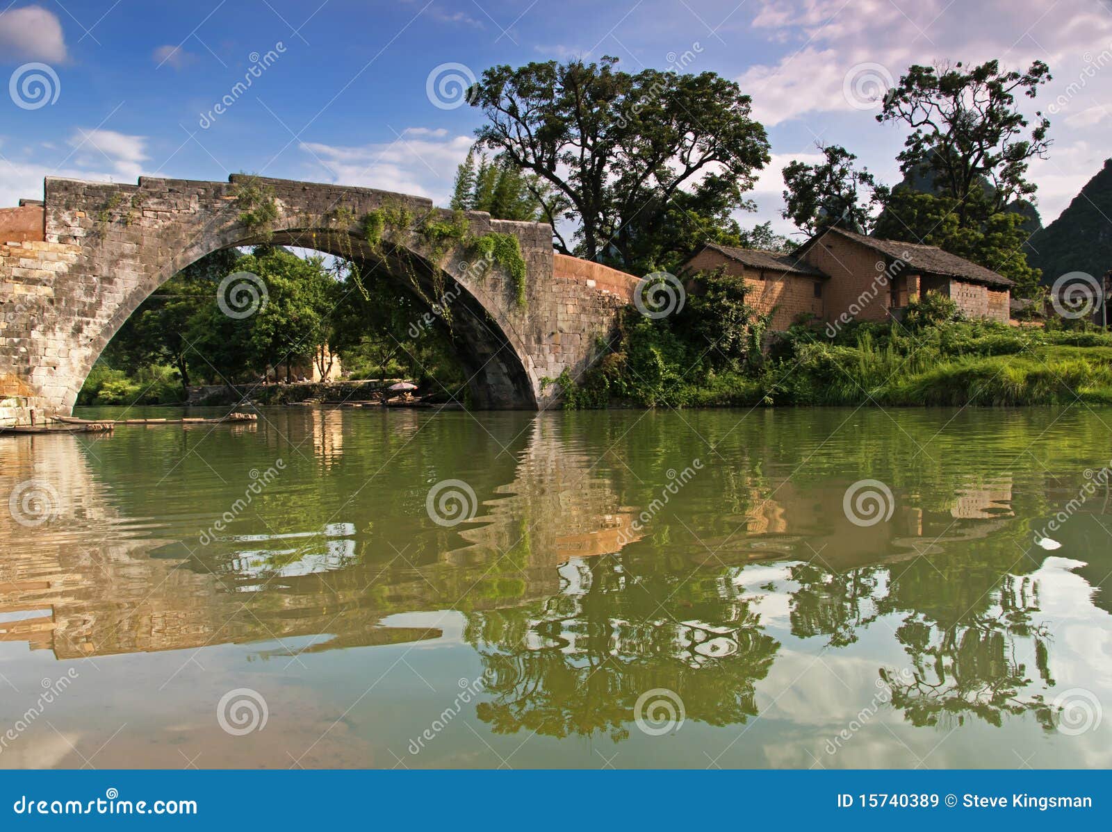 Yulong Bridge stock image. Image of landscape, river - 15740389