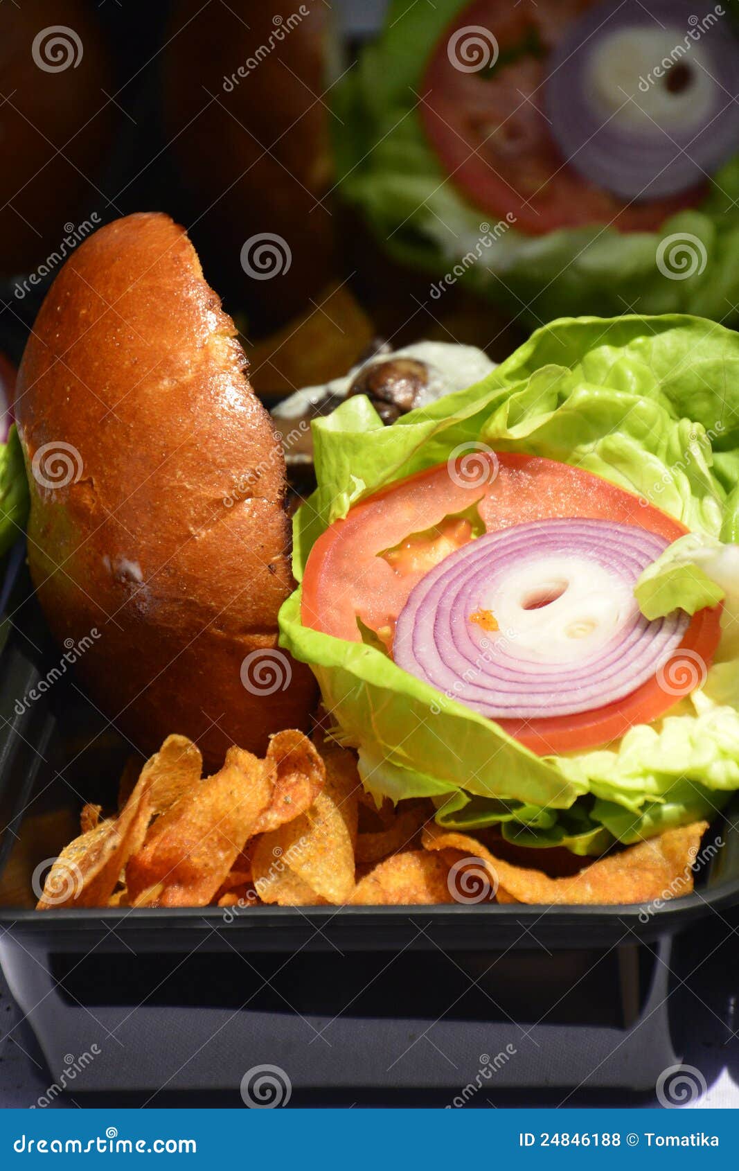 Yummy Burgers and chips stock photo. Image of hungry - 24846188