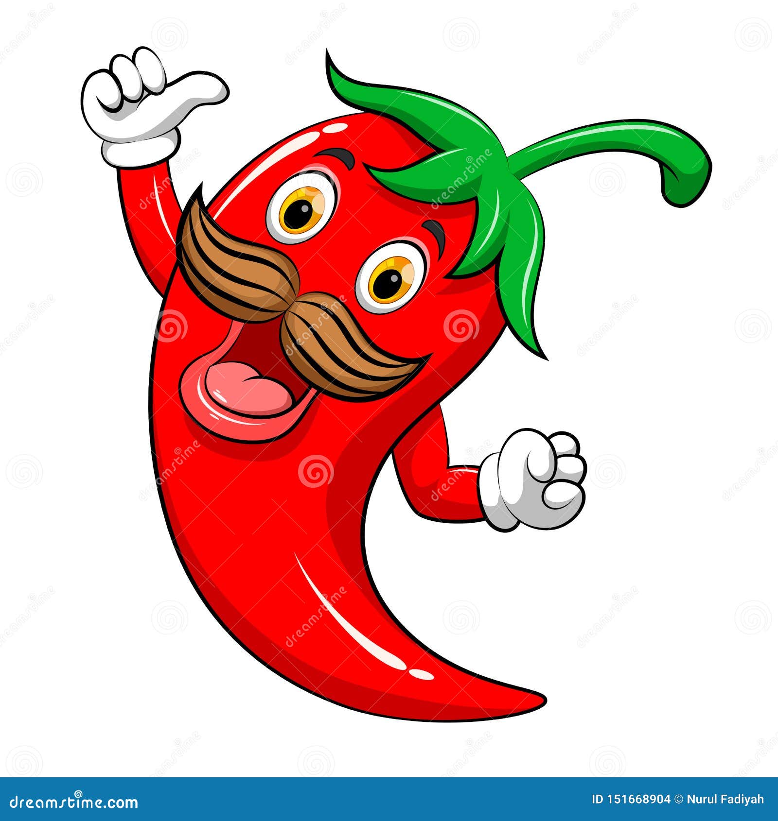 Yummy chili mascot stock vector. Illustration of sign - 151668904