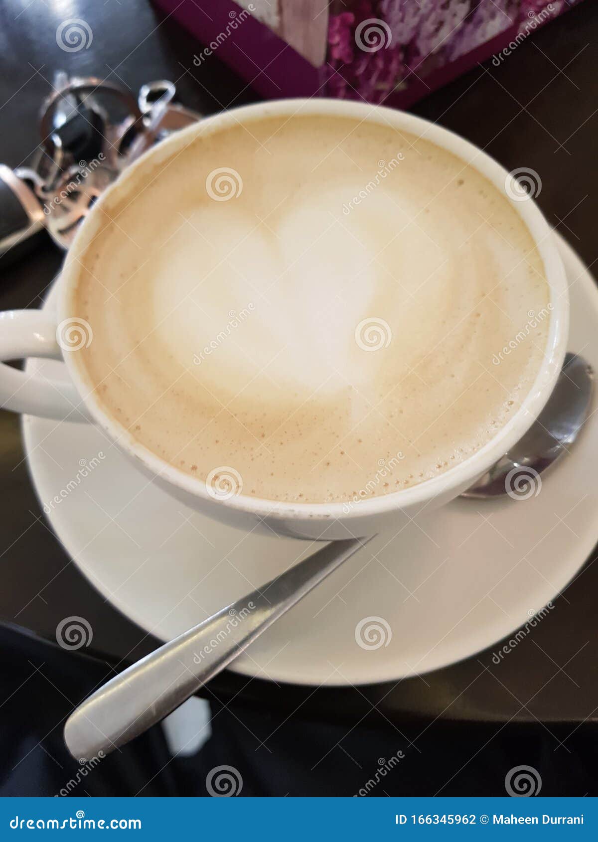 Yummy Coffee Hot Beverage in White Cup Stock Photo - Image of white ...