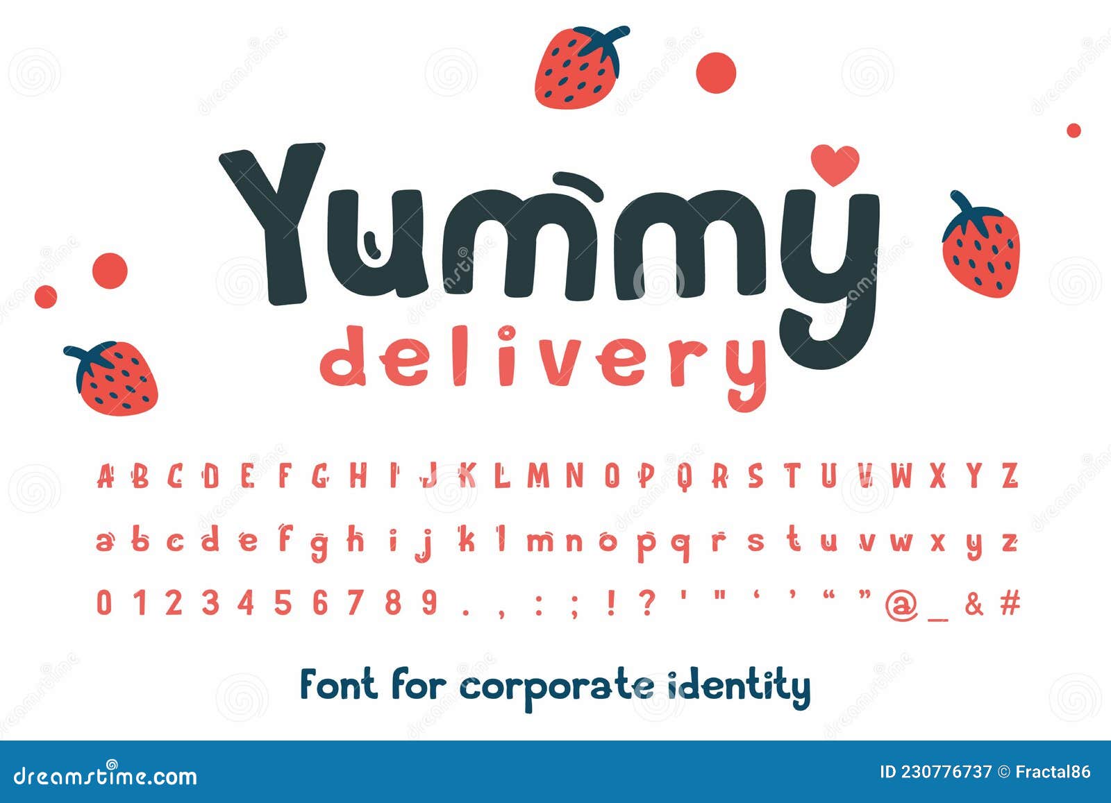 Yummy Delivery - Vector Typeface for Logo Stock Vector - Illustration ...