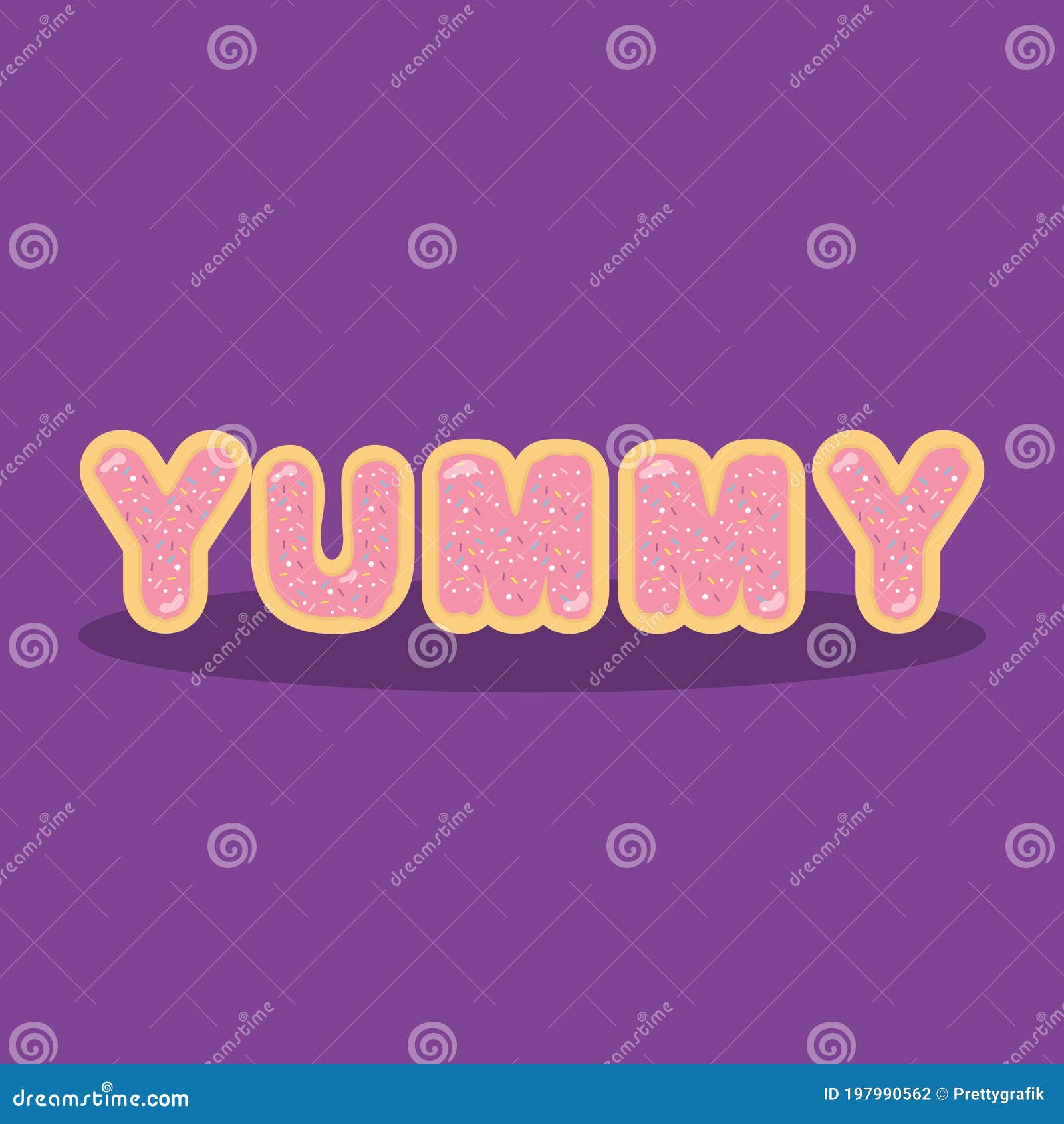 YUMMY DONUT ALPHABET YUMMY 30 Stock Vector - Illustration of graphi ...