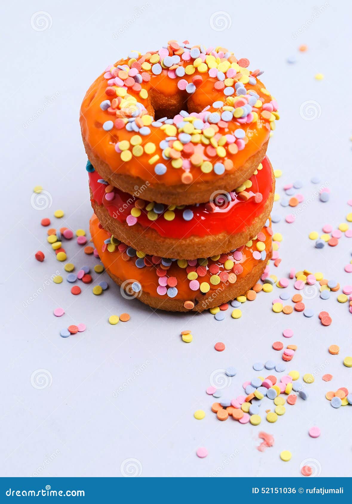 Yummy donuts stock photo. Image of food, bakery, dessert - 52151036