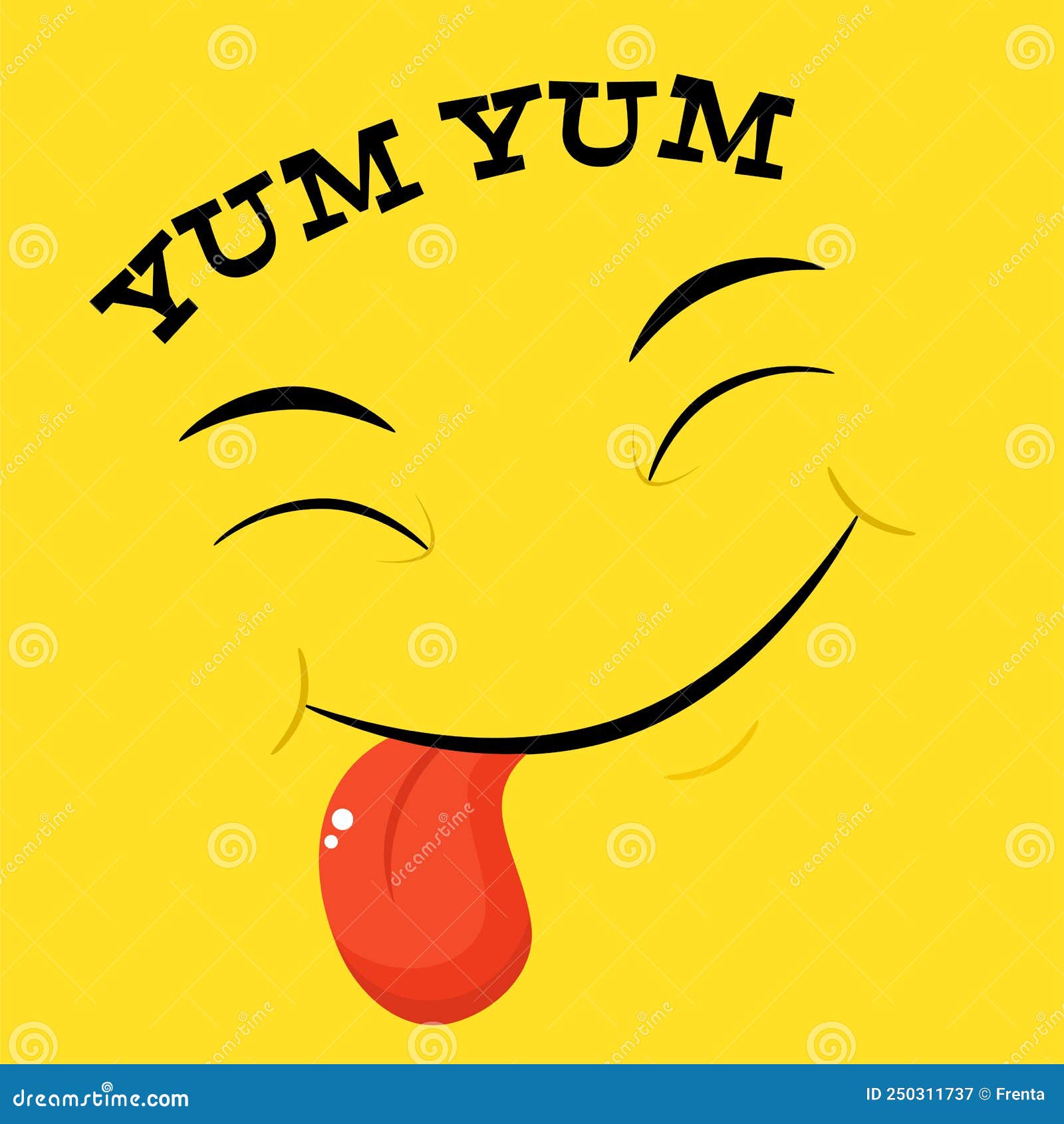 Yummy Emoji. Smiling Yummy Emoticon on Yellow Background Stock Vector ... Yummy Emoji. Smiling Yummy Emoticon on Yellow Background Stock Vector ...