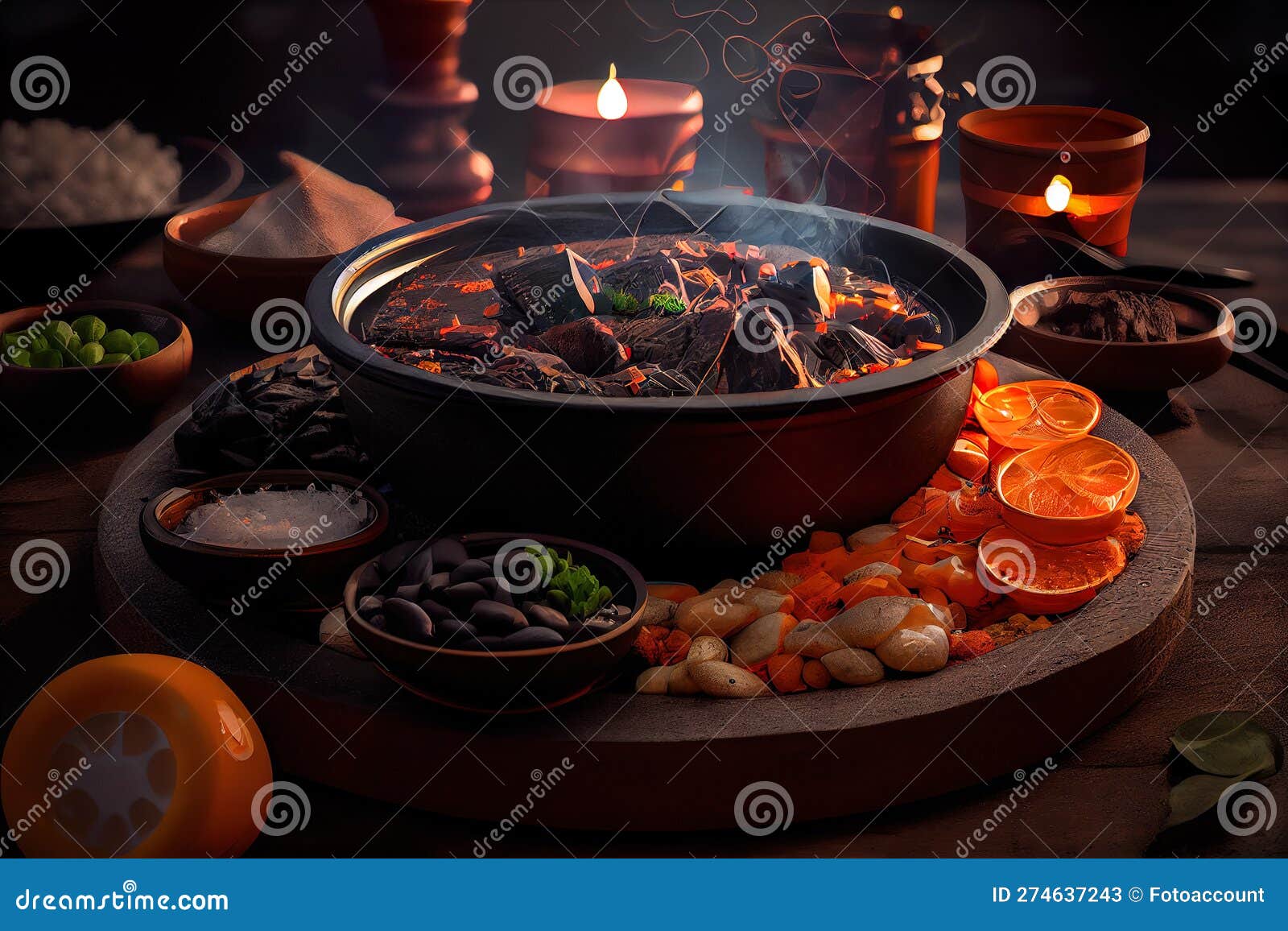 Delicious Feijoada Complete On The Table. Brazilian Traditional Food ...