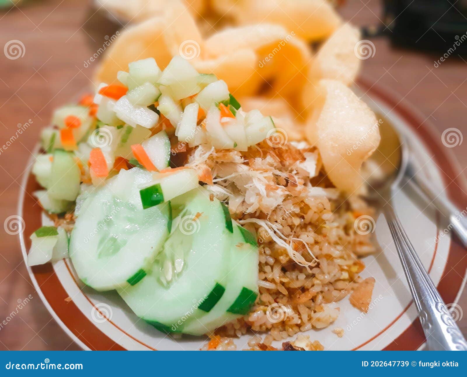 Yummy Fried rice stock image. Image of fried, rice, indonesian - 202647739