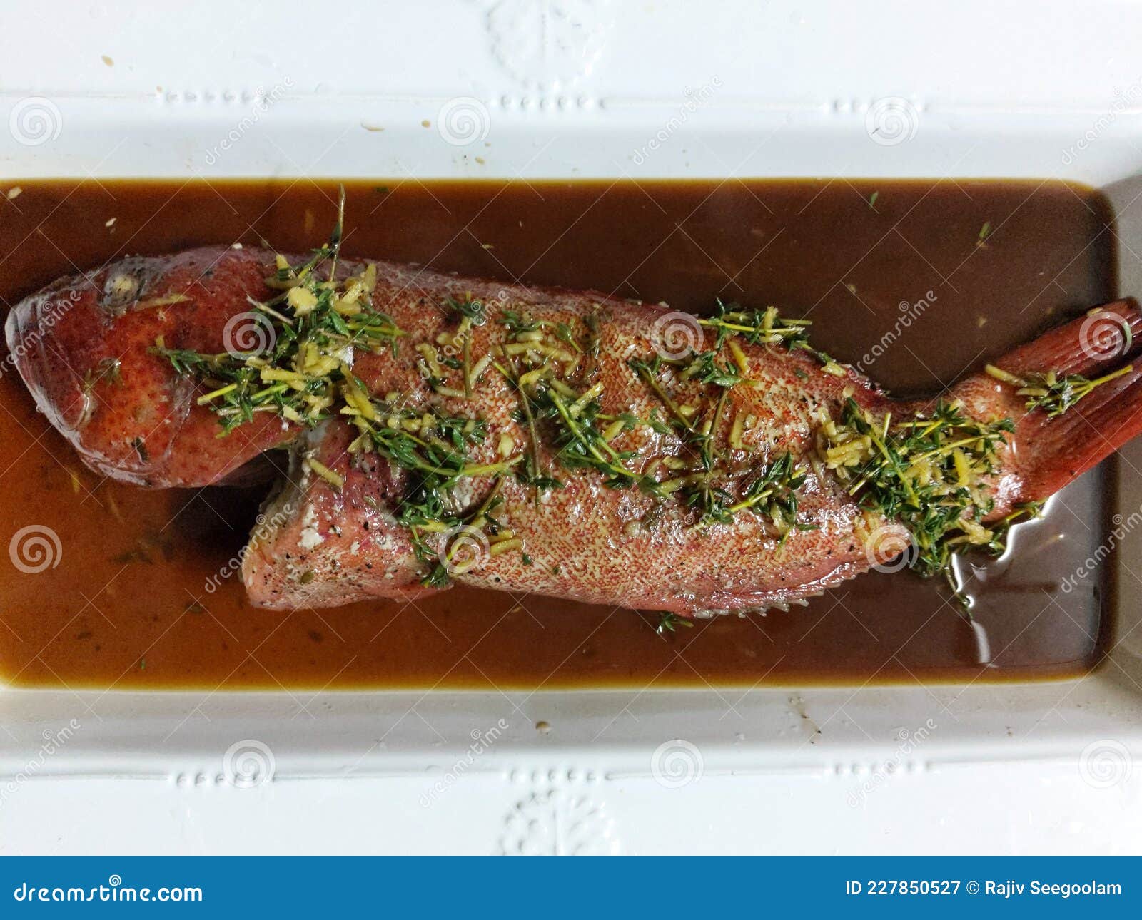 Ginger Fish stock image. Image of food, meal, seafood - 227850527