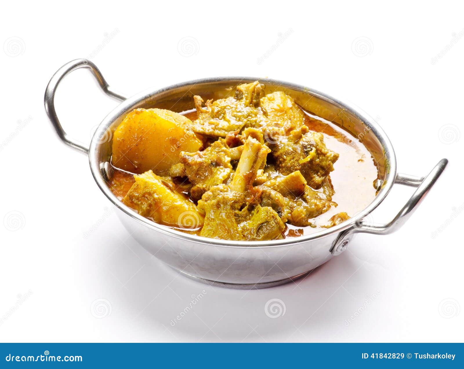 Goat Curry Cooked In A Large Cauldron With Firewood Royalty-Free Stock ...
