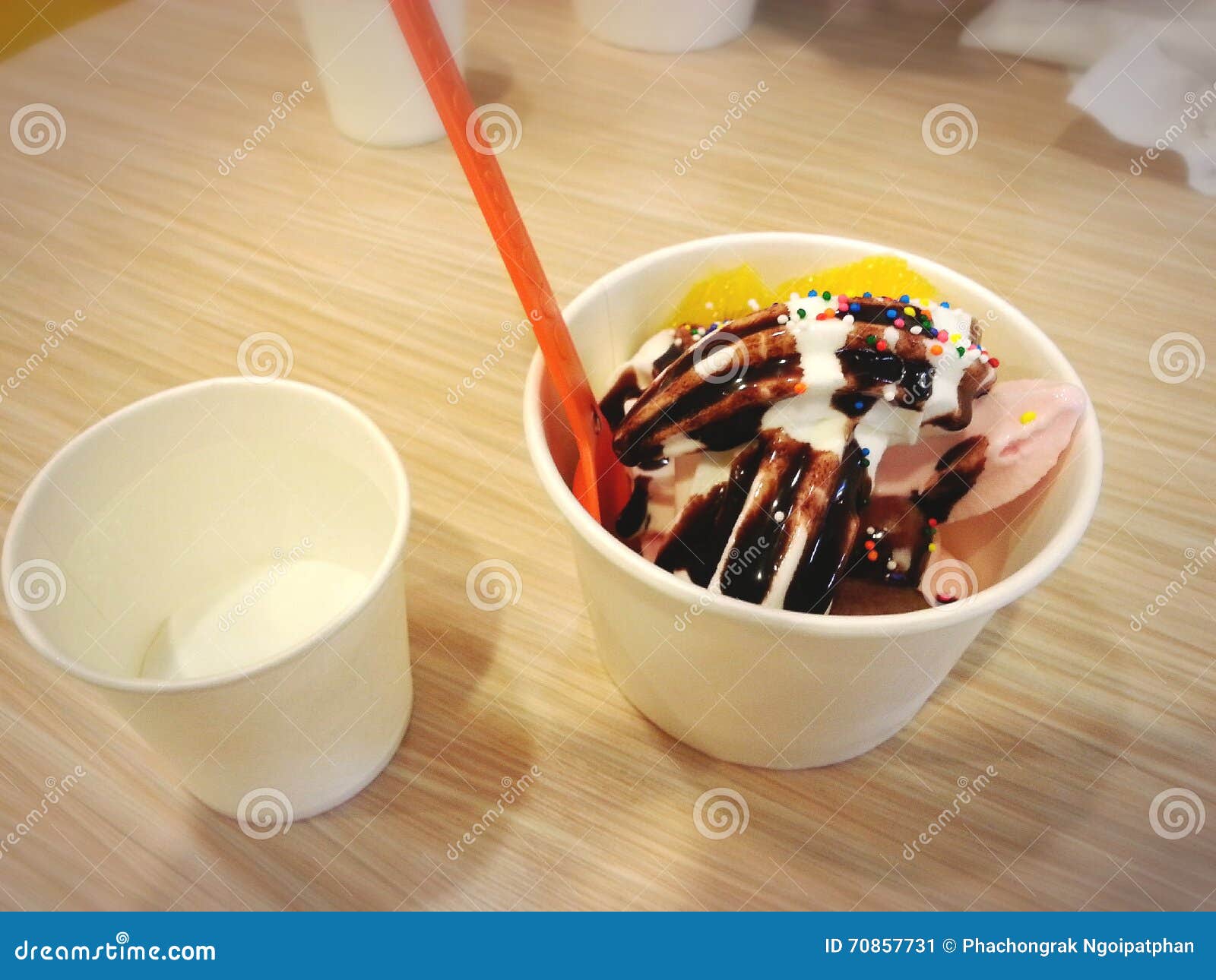 Yummy Ice-cream stock image. Image of delicious, icecream - 70857731