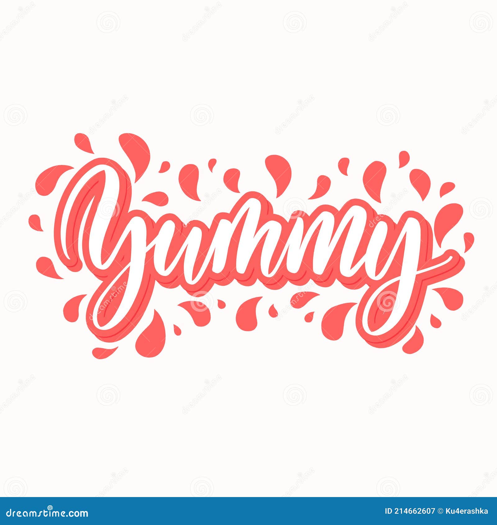 Yummy label lettering stock vector. Illustration of element - 214662607