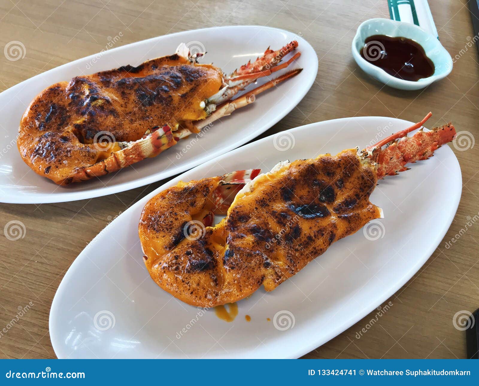 Yummy Lobster with Uni Sauce. Stock Image - Image of fresh, bright ...