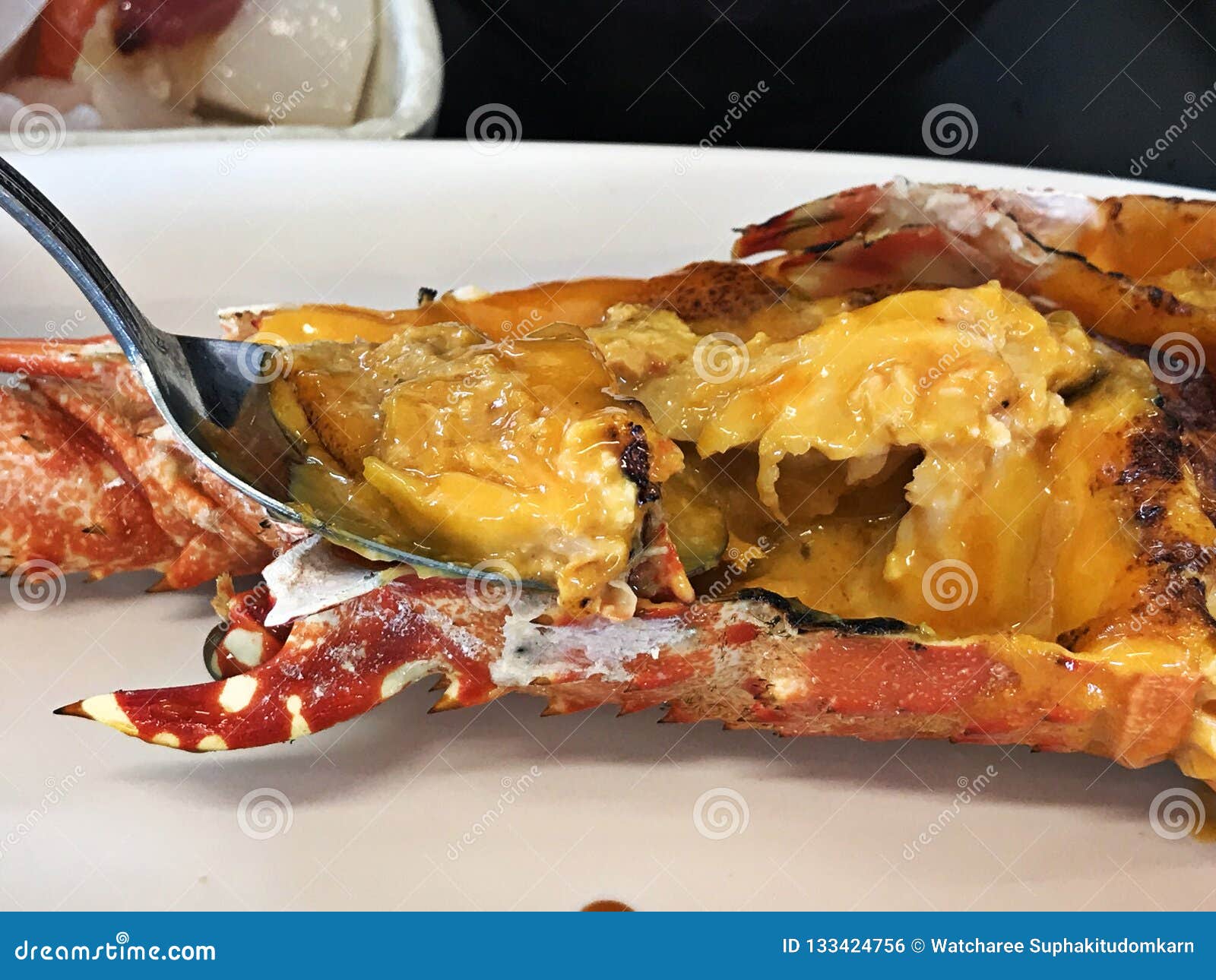 Yummy Lobster with Uni Sauce. Stock Photo - Image of bright, culture ...