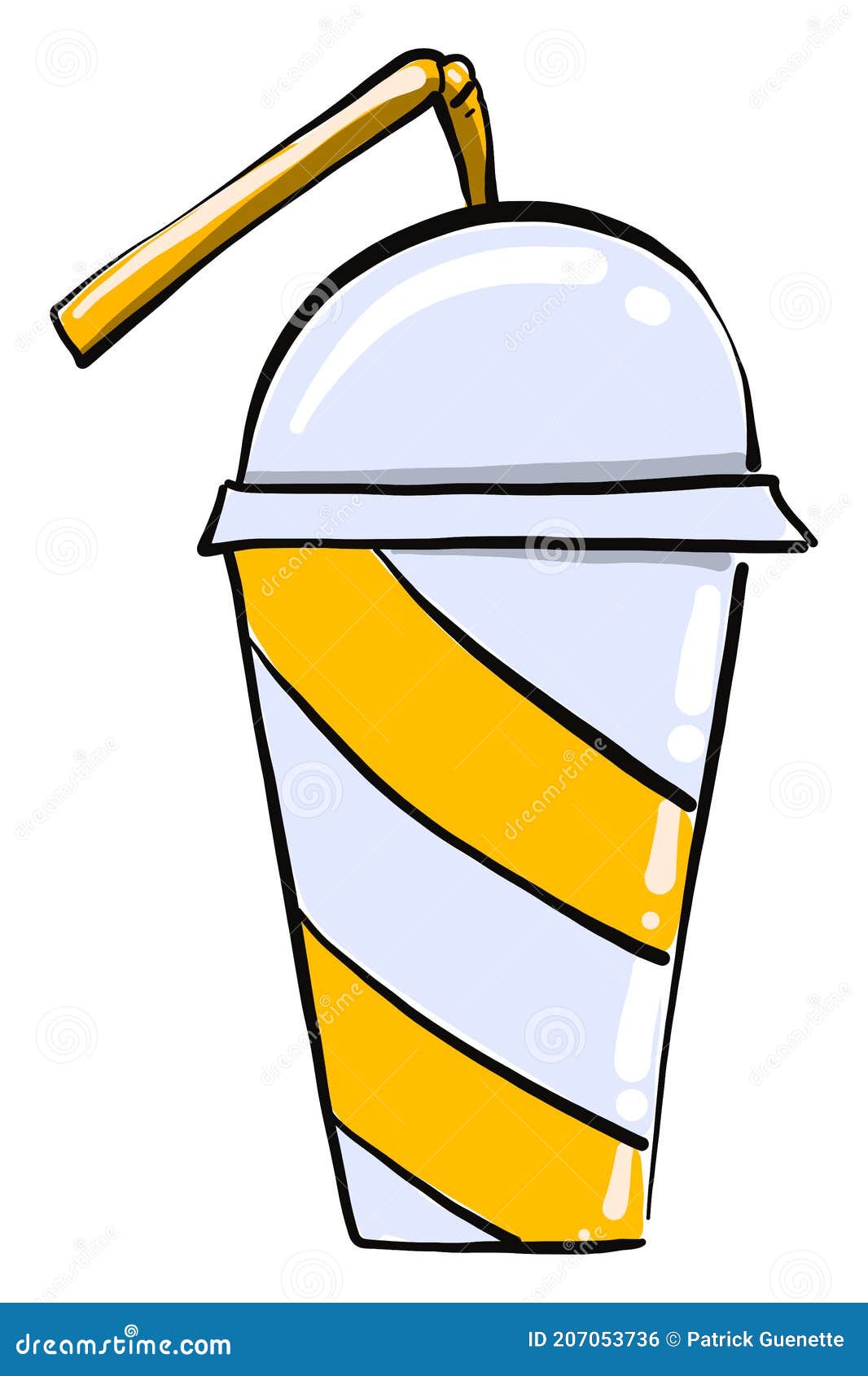 Milkshake Illustration On A Blue Background. AI Generated Stock Photo ...
