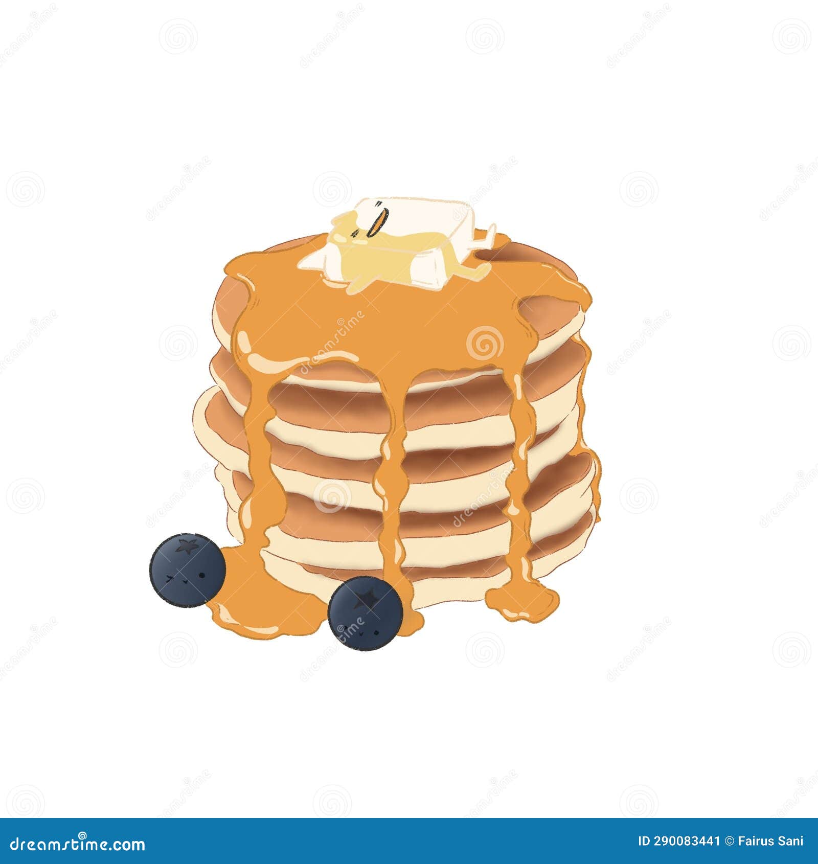 Yummy Pancake for Beautify Your Work Stock Illustration - Illustration ...