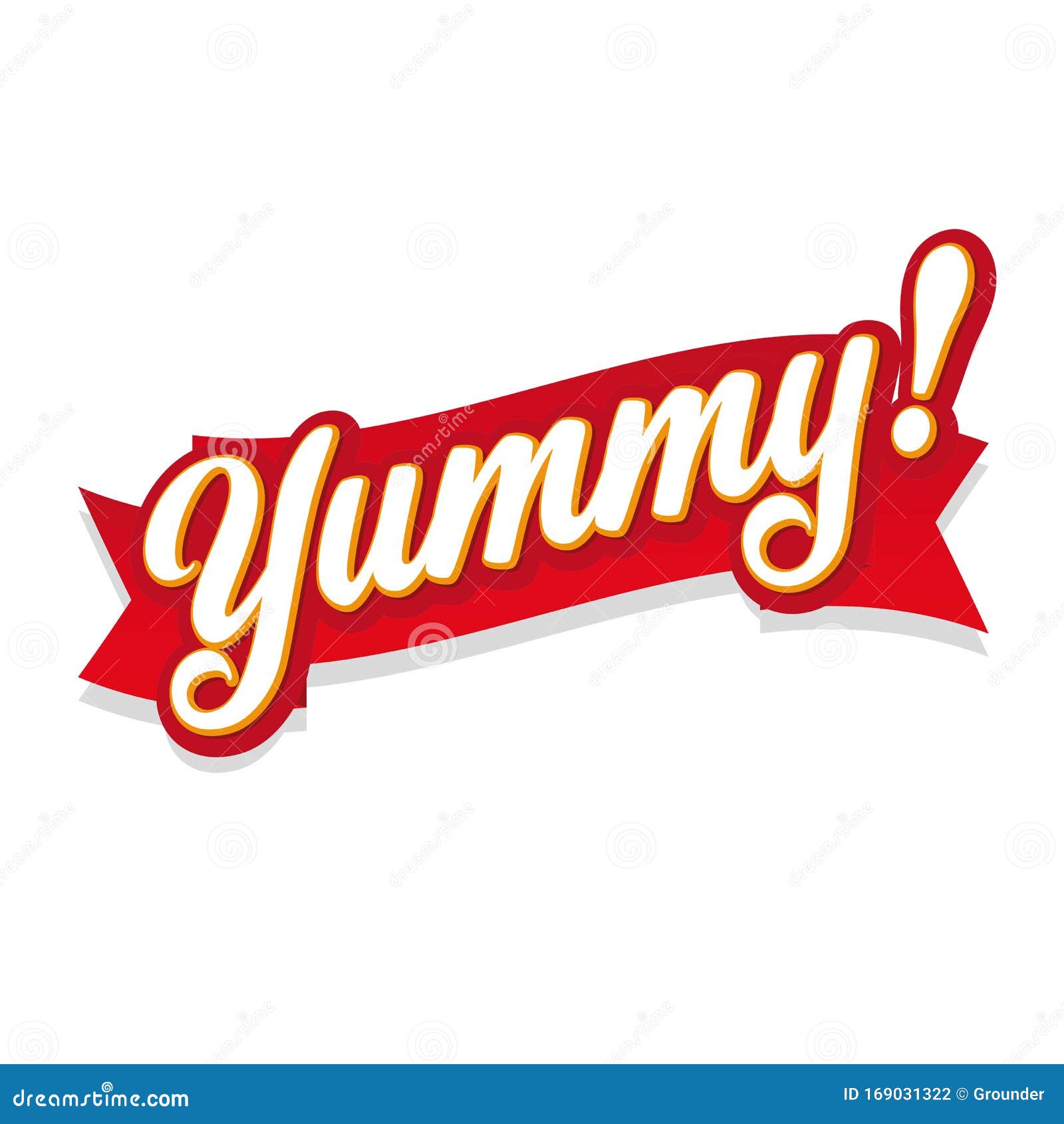 Yummy Sign Speech Bubble Red Stock Vector - Illustration of tasty ...