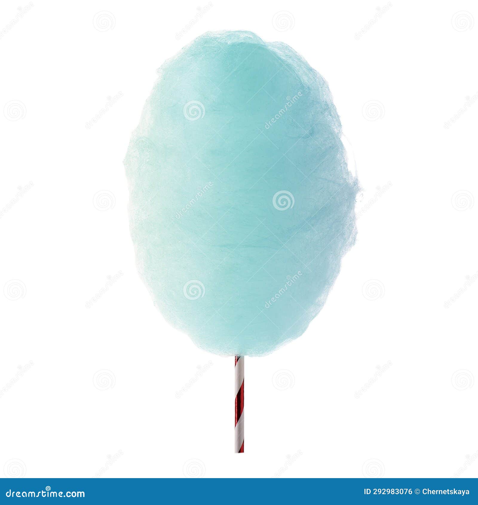 Yummy Turquoise Cotton Candy Isolated on White Stock Photo - Image of ...