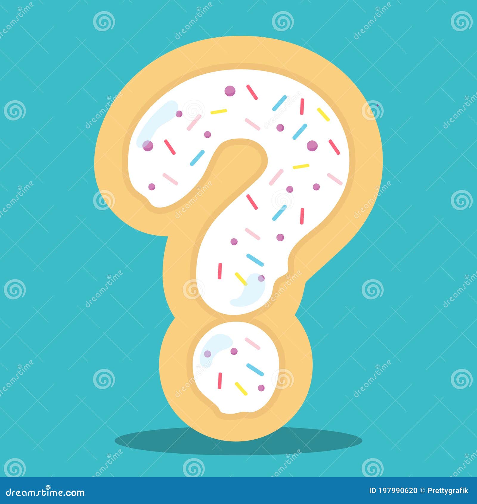 YUMMY WHITE DONUT ALPHABET QUESTION MARK 28 Stock Vector - Illustration ...