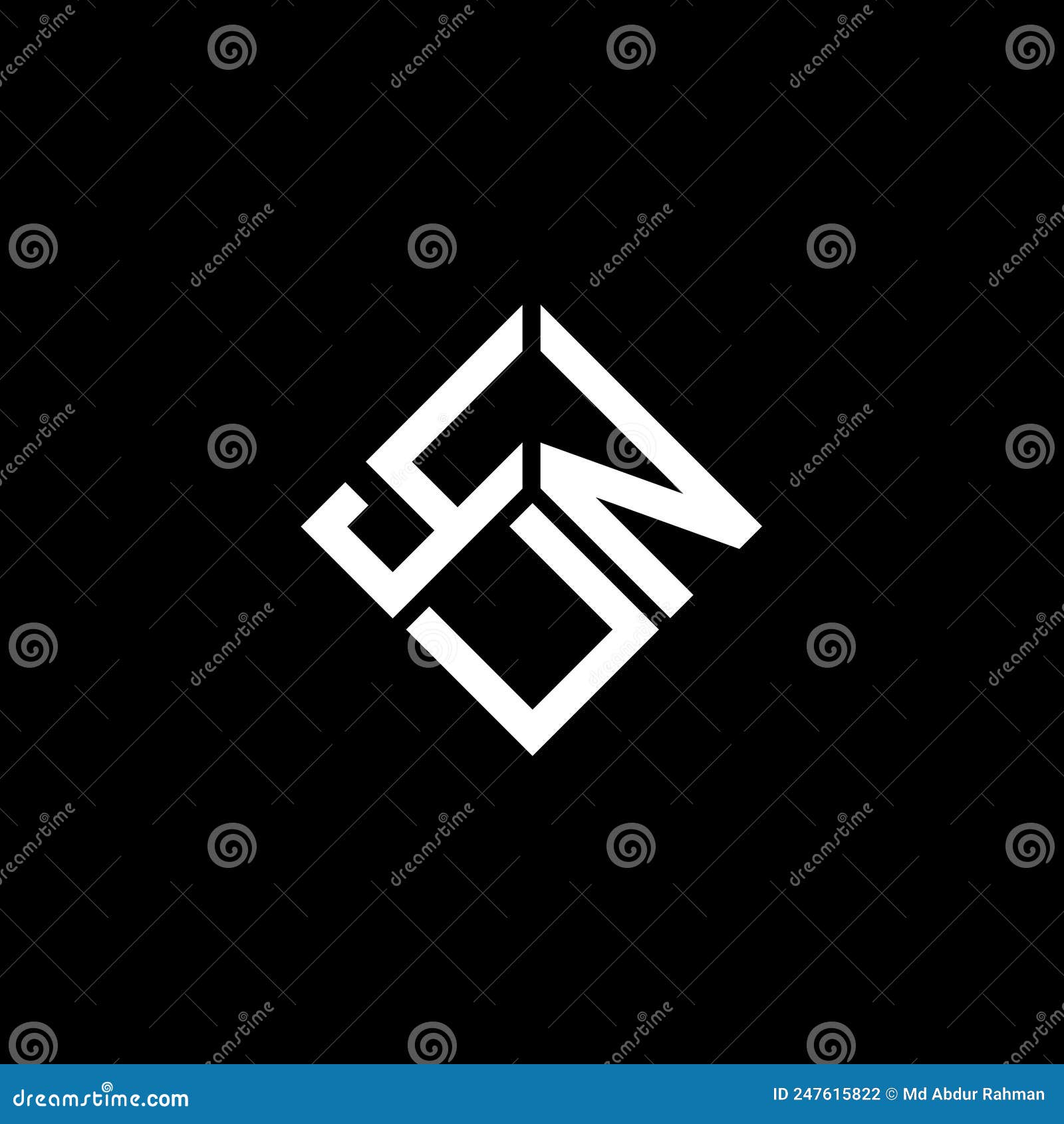 YUN Letter Logo Design On Black Background. YUN Creative Initials ...