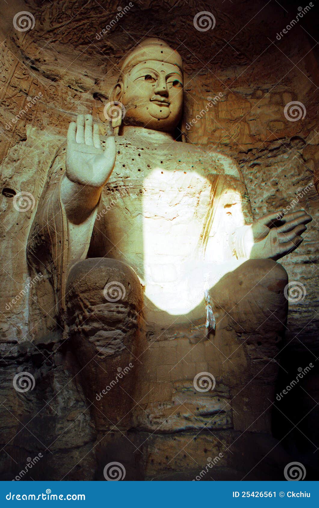 Yungang Buddhist Grottoes in China Stock Image - Image of huge ...