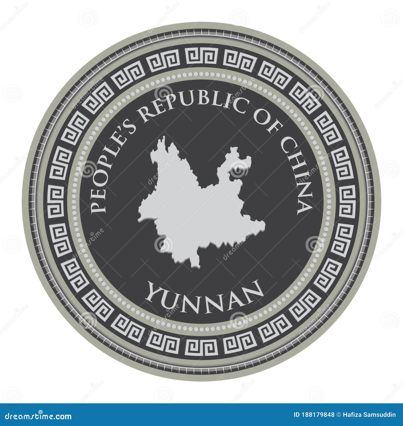 Yunnan Map. Vector Illustration Decorative Design Stock Vector ...