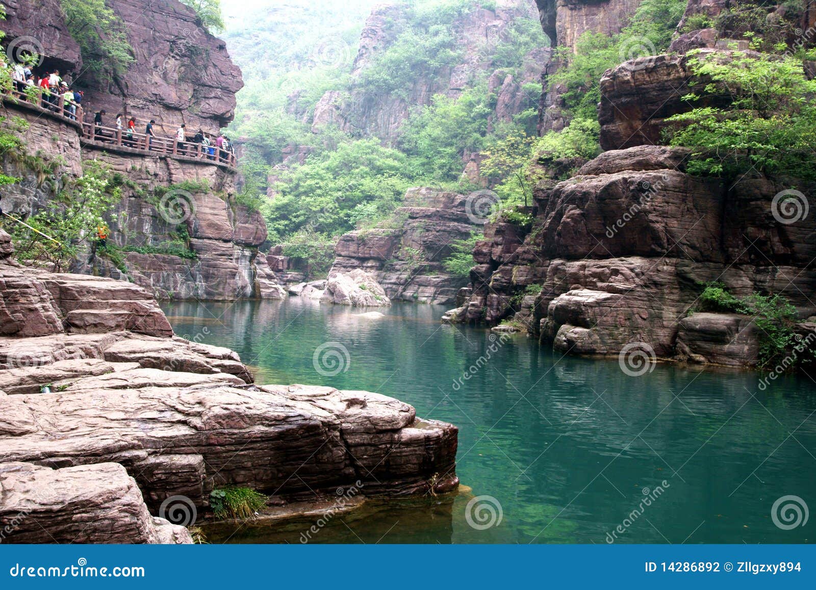 Yuntaishan stock photo. Image of tourism, ravine, river - 14286892
